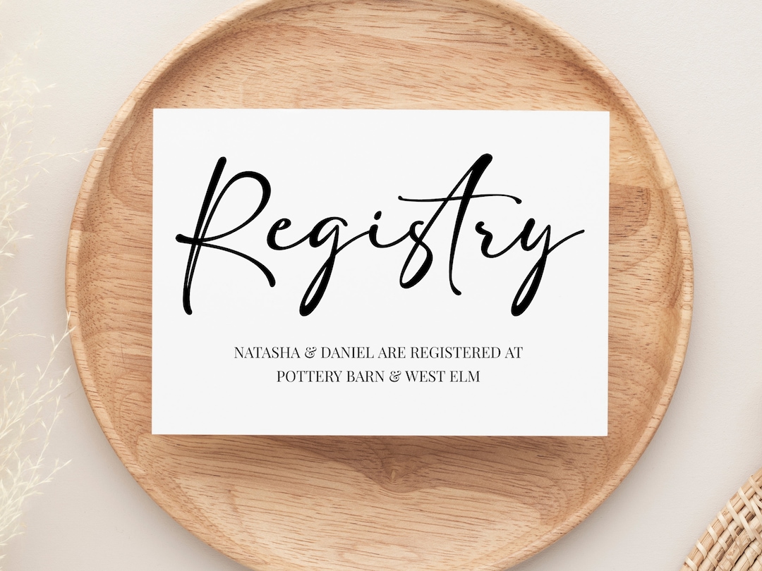 Bridal Shower Invitation Enclosure Cards, Registry Card, Registry Info ...