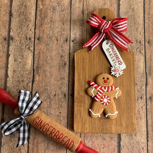 Gingerbread Cutting Board, Christmas Cutting Board, Gingerbread Decor ...