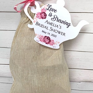 Bridal Shower Tea Party Favor Tag Thank You Tag Teapot Tag Bridal Tea ...