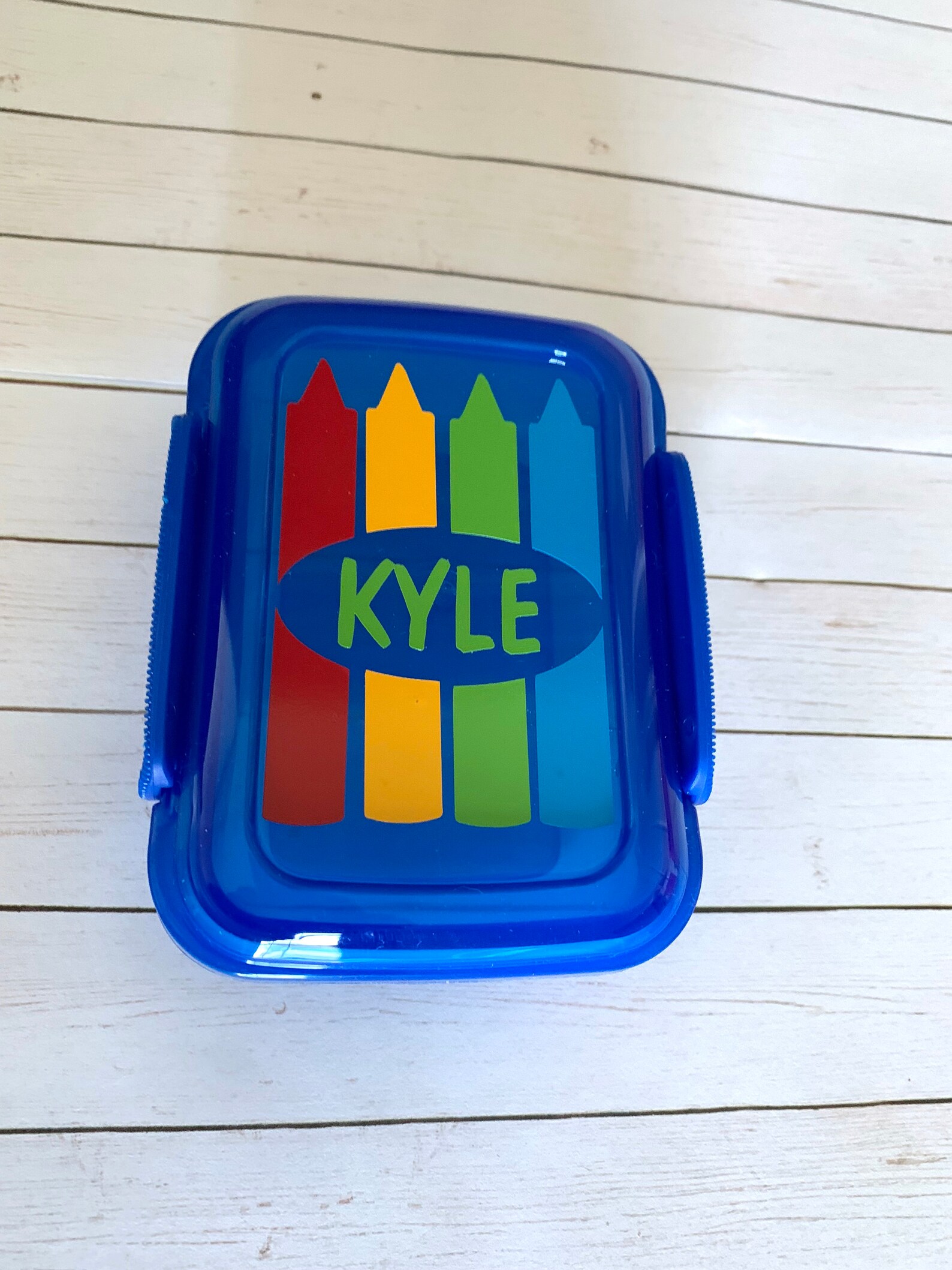 Crayon Box Crayon Holder Kids Crayon Box Personalized - Etsy