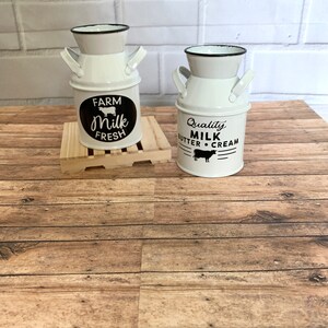 Mini Milk Can for Tiered Tray Decor, Farmhouse Metal Milk Can ...
