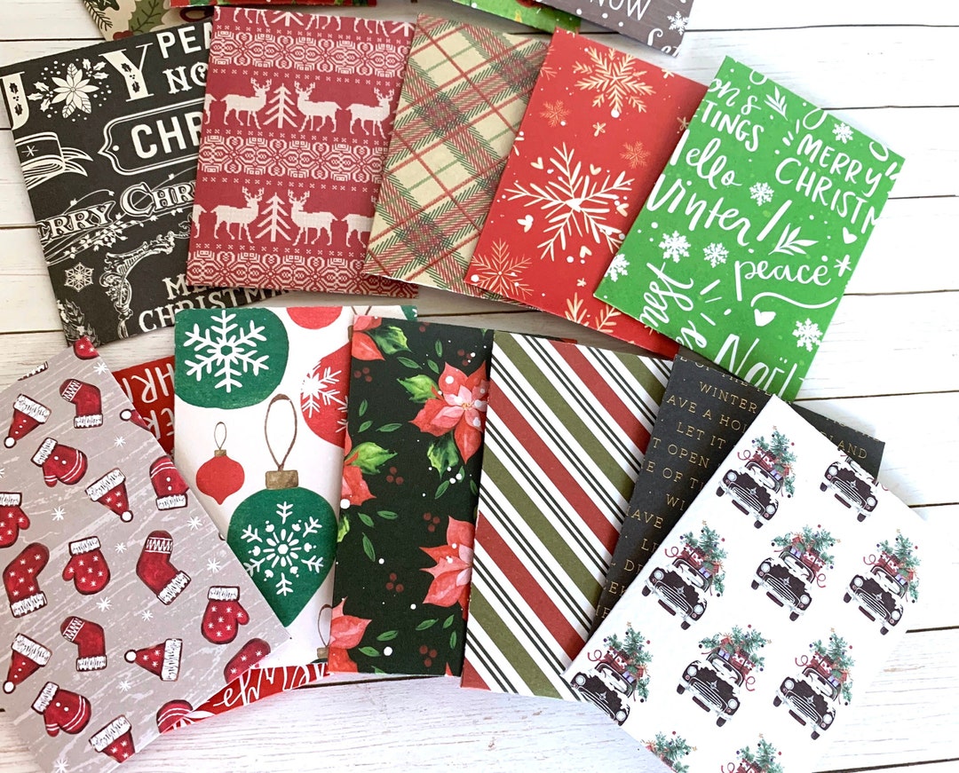 Christmas Gift Card Holders Set of 5 Holiday Gift Card Holders Mini ...