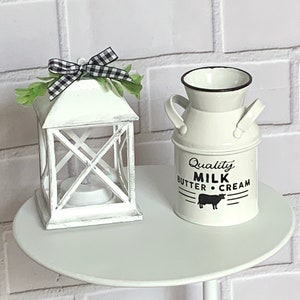 Mini Milk Can for Tiered Tray Decor, Farmhouse Metal Milk Can ...