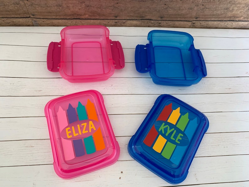 Crayon Box Crayon Holder Kids Crayon Box Personalized - Etsy
