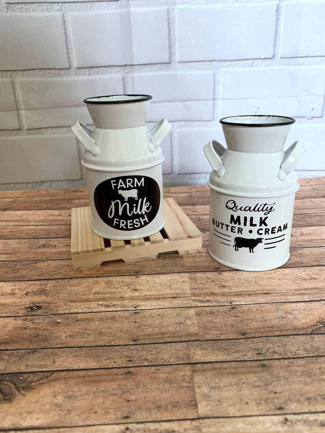 Mini Milk Can for Tiered Tray Decor, Farmhouse Metal Milk Can ...