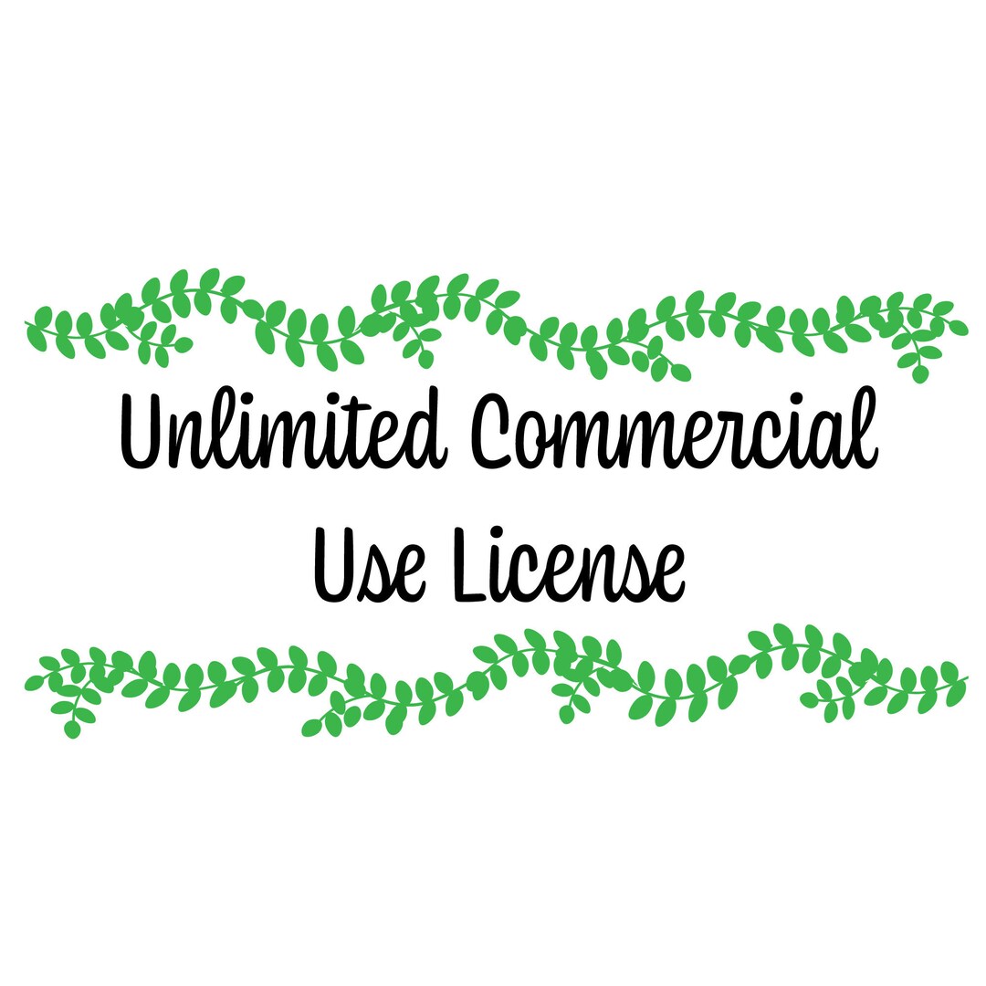 Unlimited Commercial Use License - Etsy