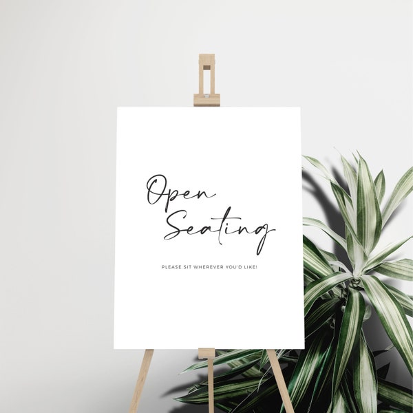Open Seating Sign - Etsy