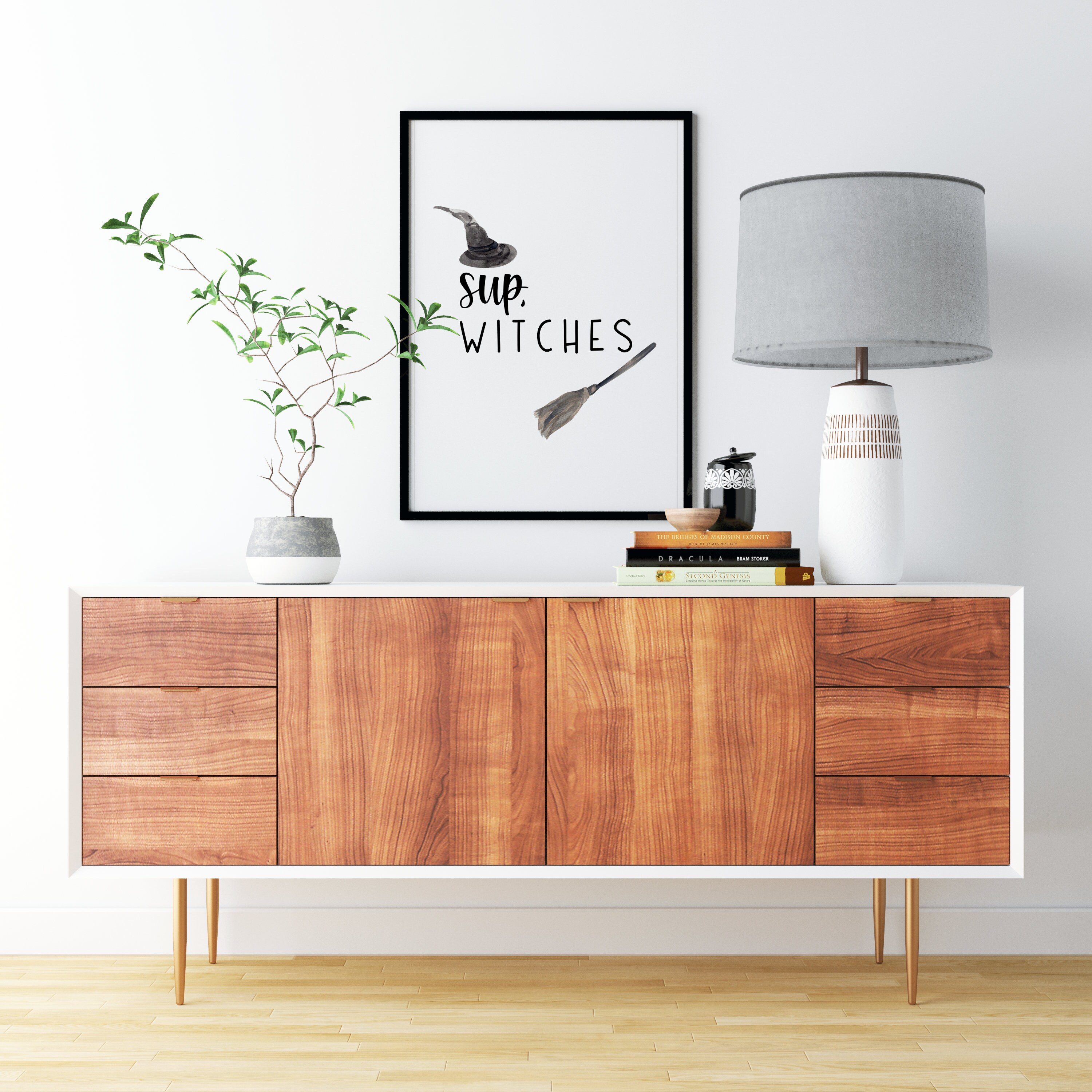Sup Witches Minimalist Halloween Printable Wall Art Large | Etsy