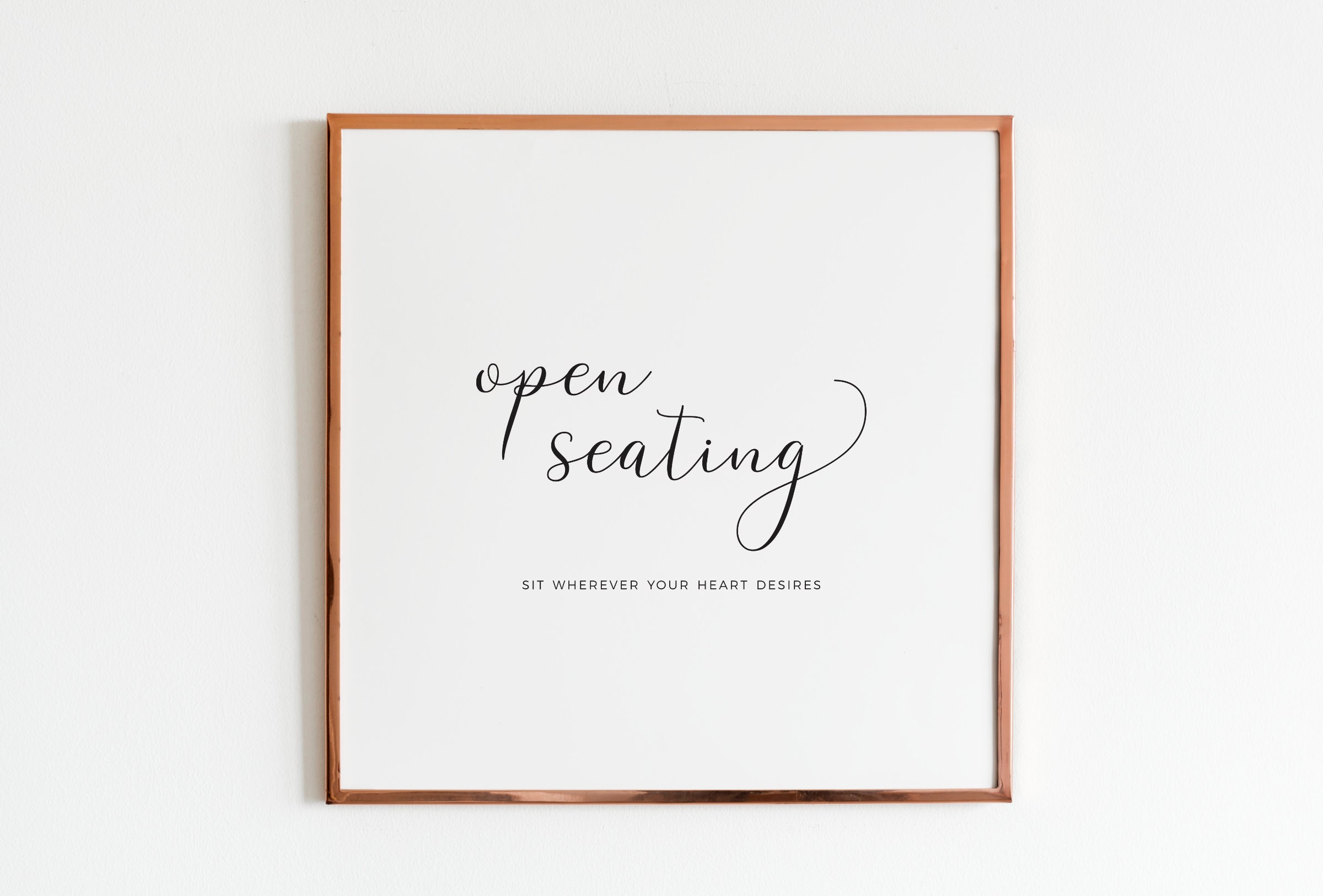 Open Seating Wedding Printable Poster Sign Sit Wherever - Etsy Canada