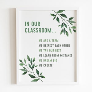 PRINTABLE in Our Classroom Wall Art Decoration Poster Size Large Print ...