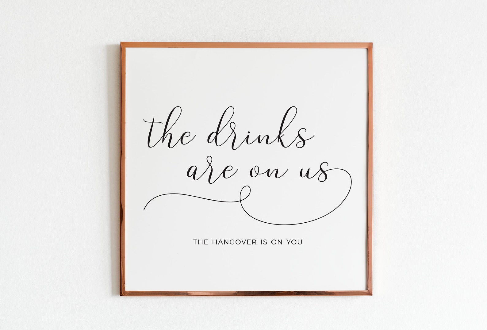 The Drinks Are on Us the Hangover is on You Printable Open Bar Sign ...
