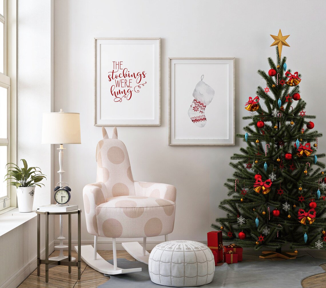 The Stockings Were Hung Printable Christmas Poster Set of 3 / - Etsy