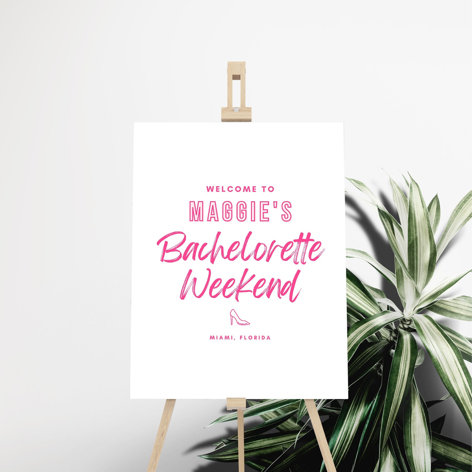 Bachelorette Welcome Sign Edit in Canva Welcome Sign | Etsy
