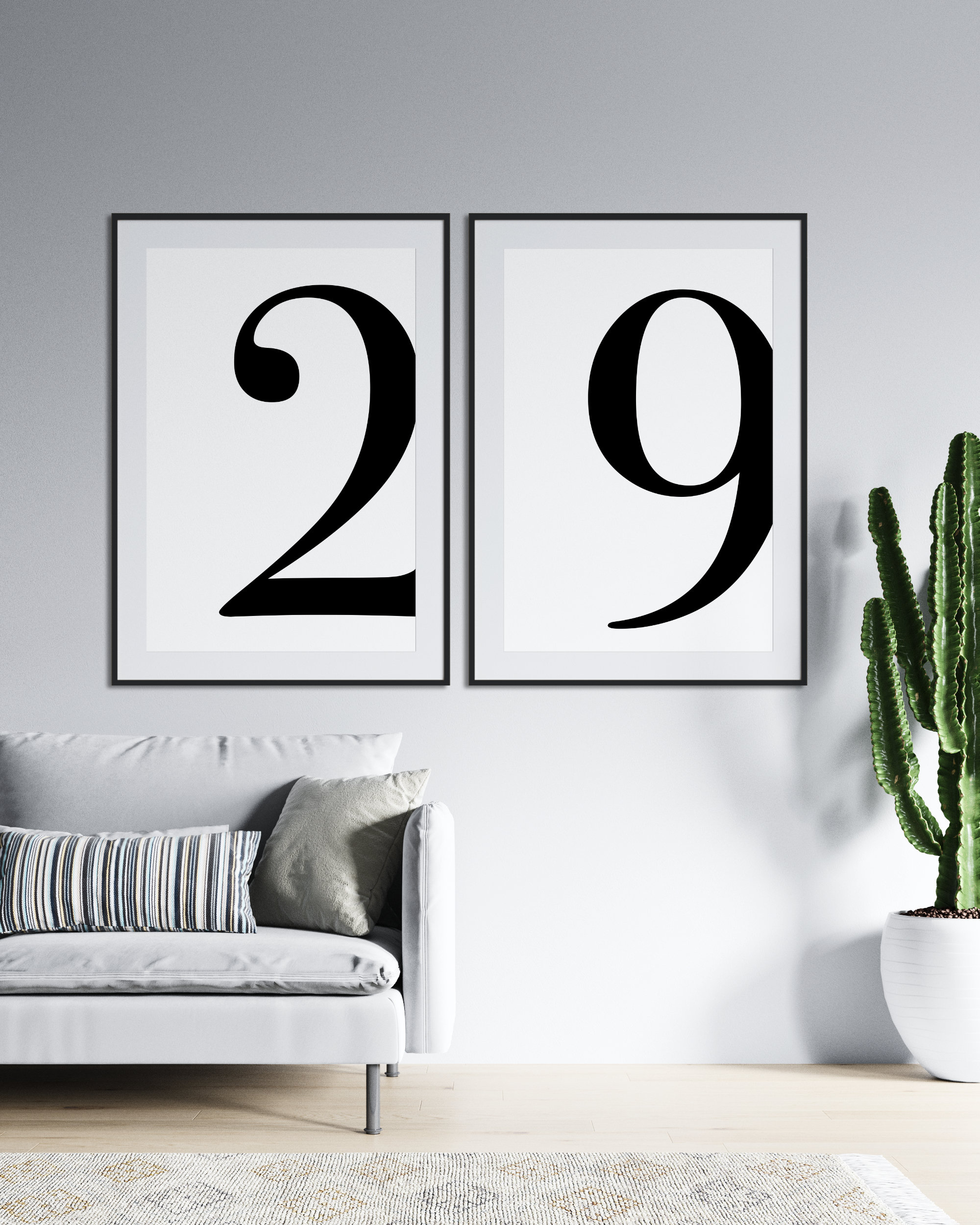 Number Nine Poster Number 9 Printable Art Minimalist Wall Art - Etsy