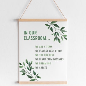 PRINTABLE in Our Classroom Wall Art Decoration Poster Size Large Print ...
