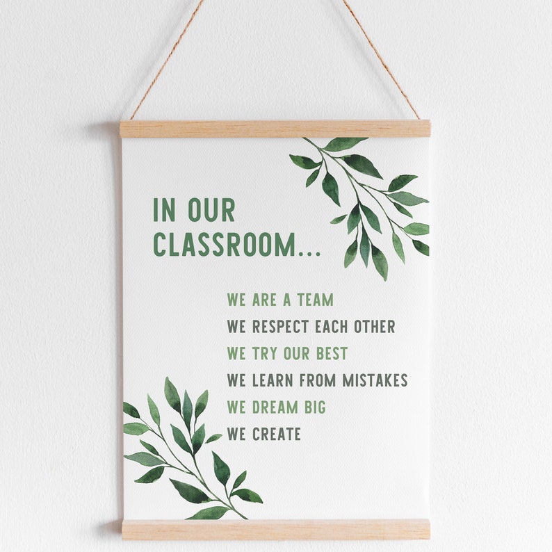 PRINTABLE in Our Classroom Wall Art Decoration Poster Size | Etsy