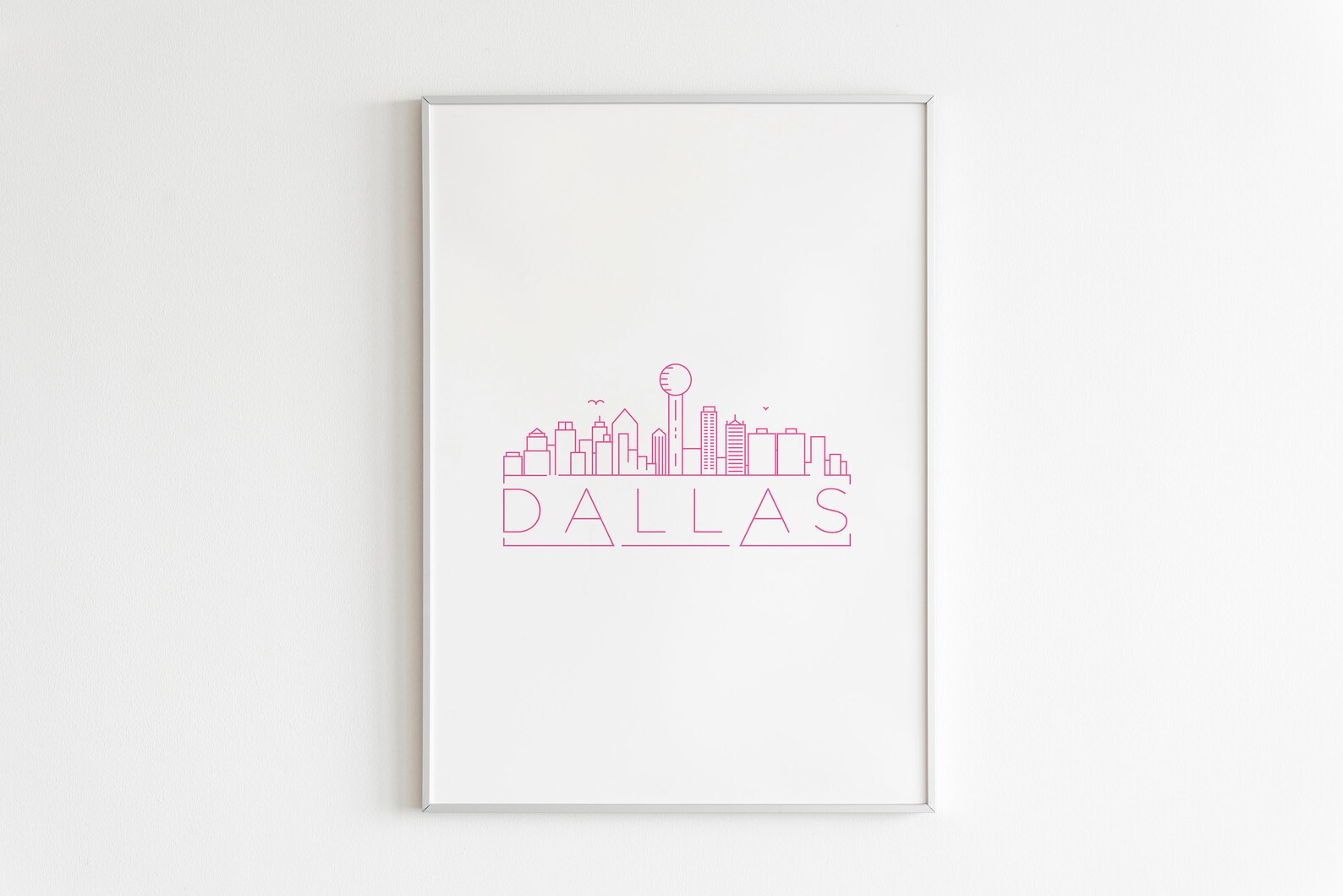 Dallas Skyline Printable Poster Wall Art, Texas Minimalist Digital ...