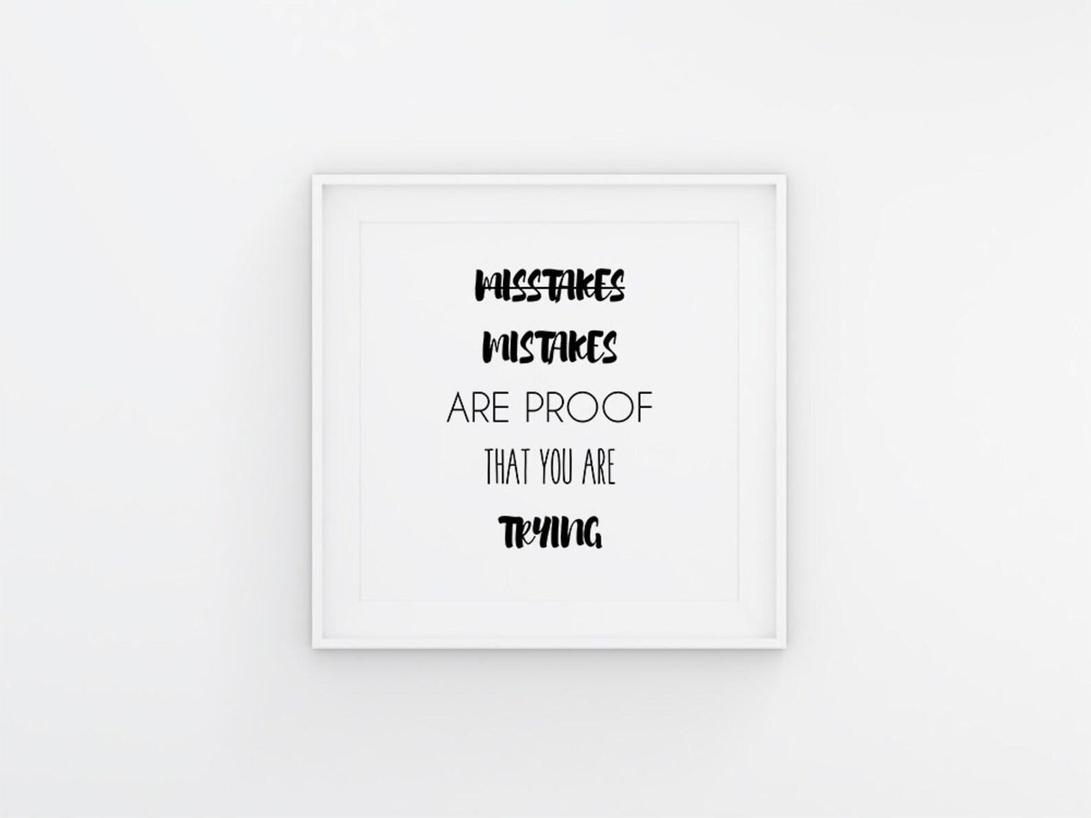 Printable Teacher Art Print Motivational Quote Mistakes Are - Etsy