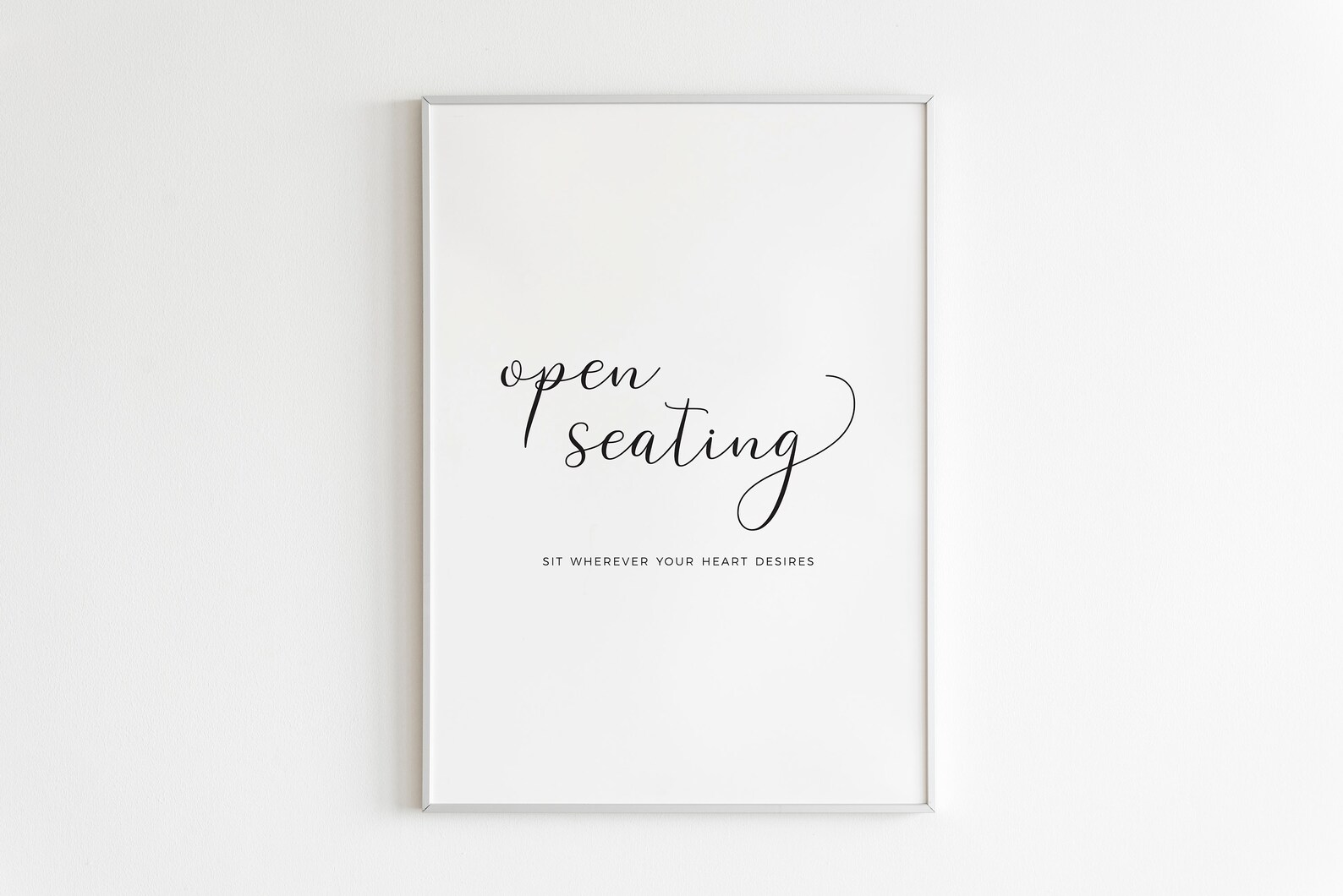 Open Seating Wedding Printable Poster Sign Sit Wherever | Etsy Canada