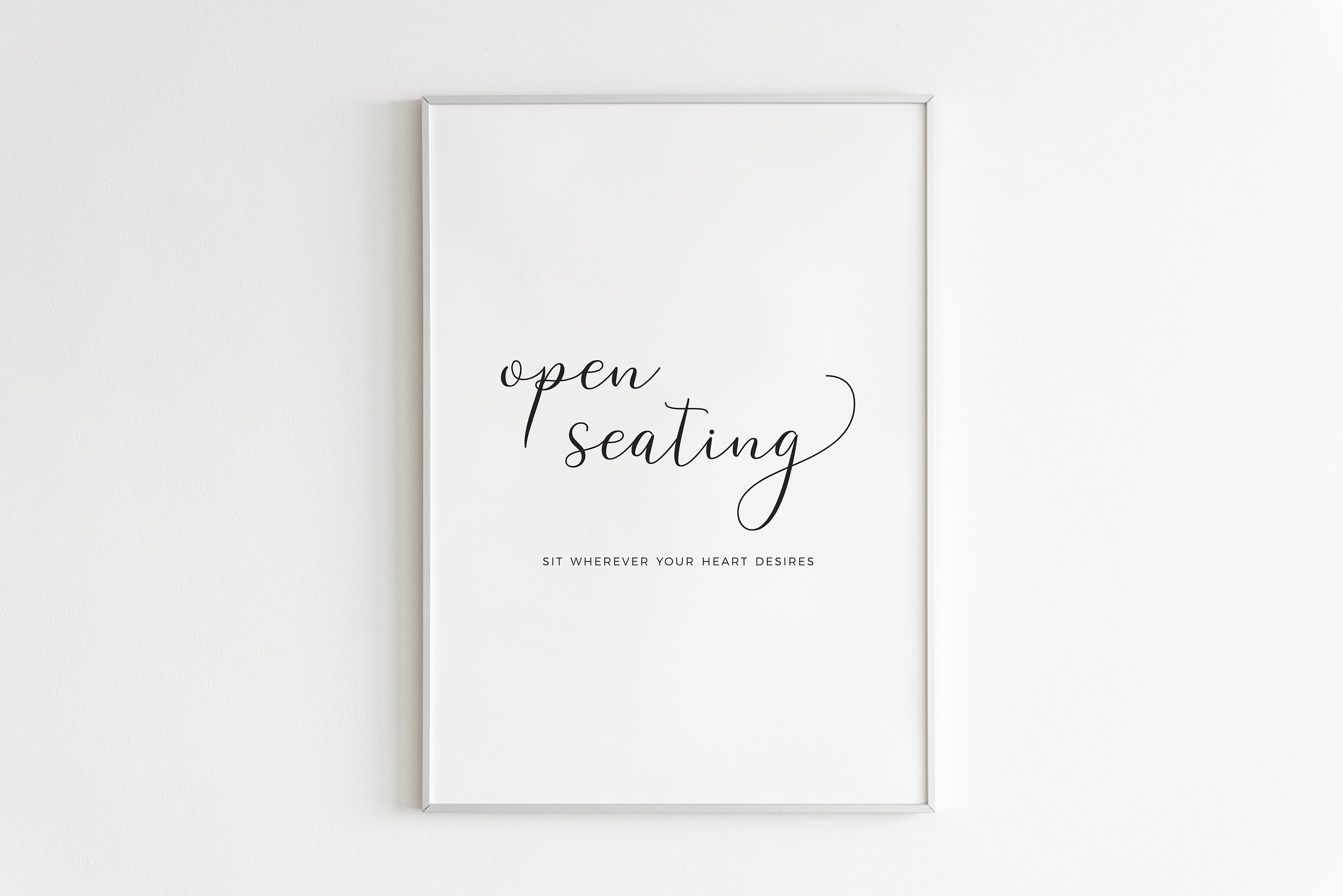 Open Seating Wedding Printable Poster Sign Sit Wherever | Etsy Canada