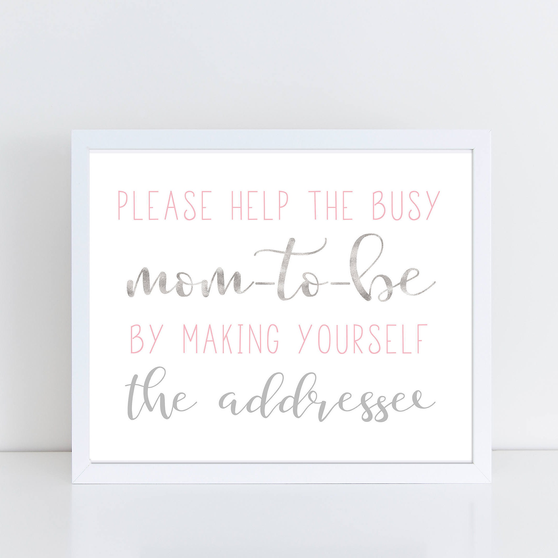 Baby Shower Sign Please Help The Busy Mom To Be By Making | Etsy