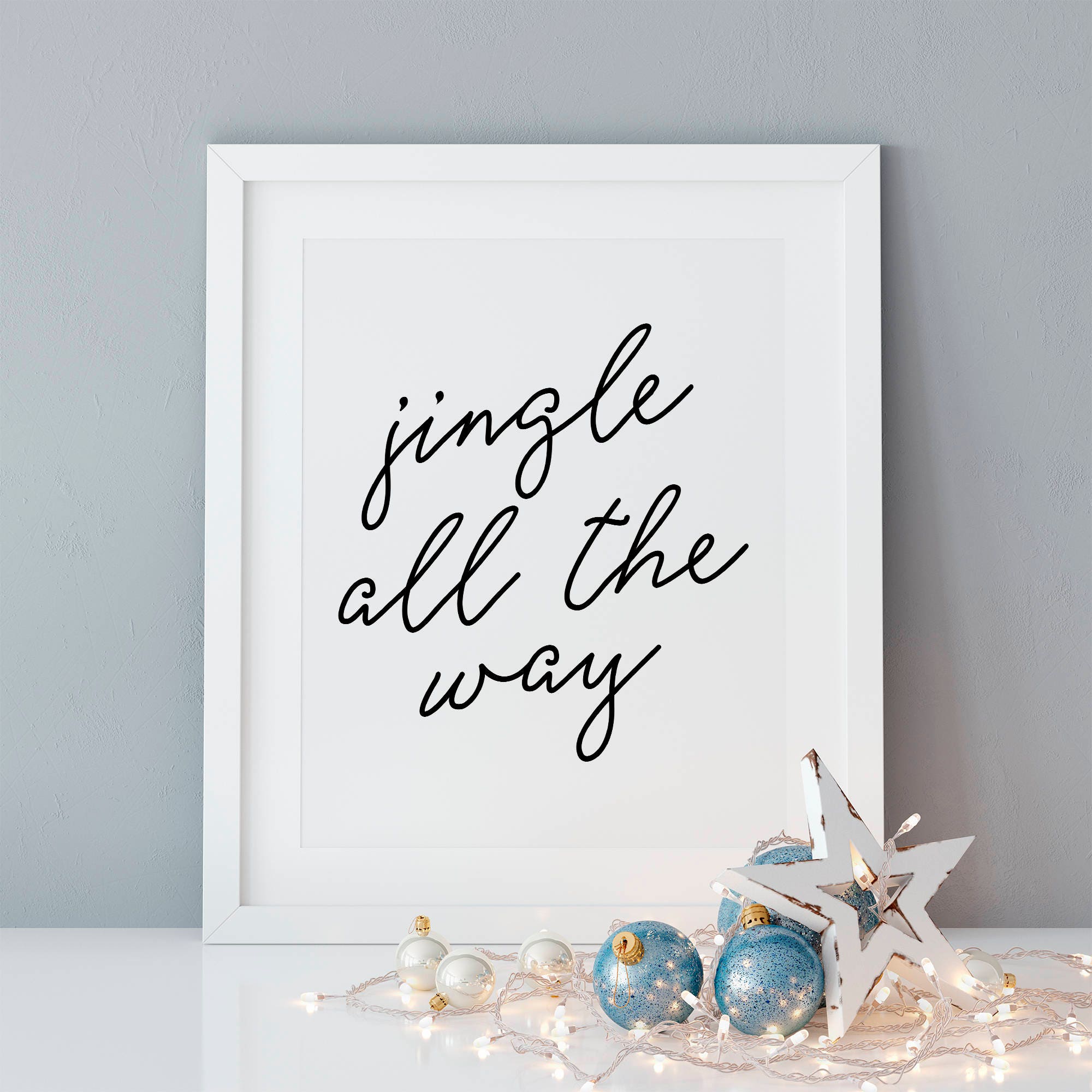 Jingle All the Way Christmas Printable Holiday Decor Christmas - Etsy