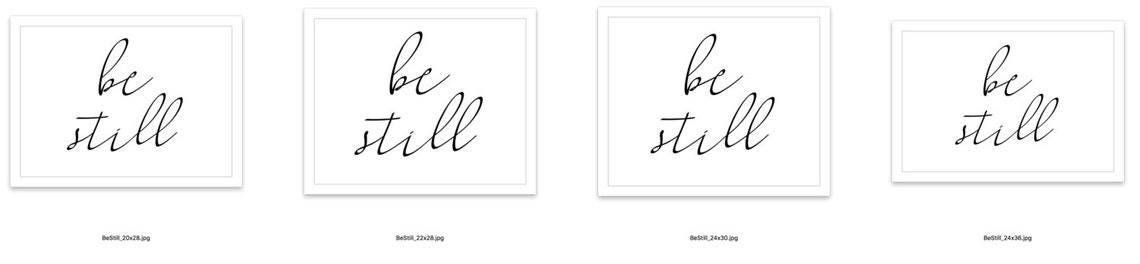 Be Still PRINTABLE Poster Large Print Above Bed Quote Bedroom | Etsy