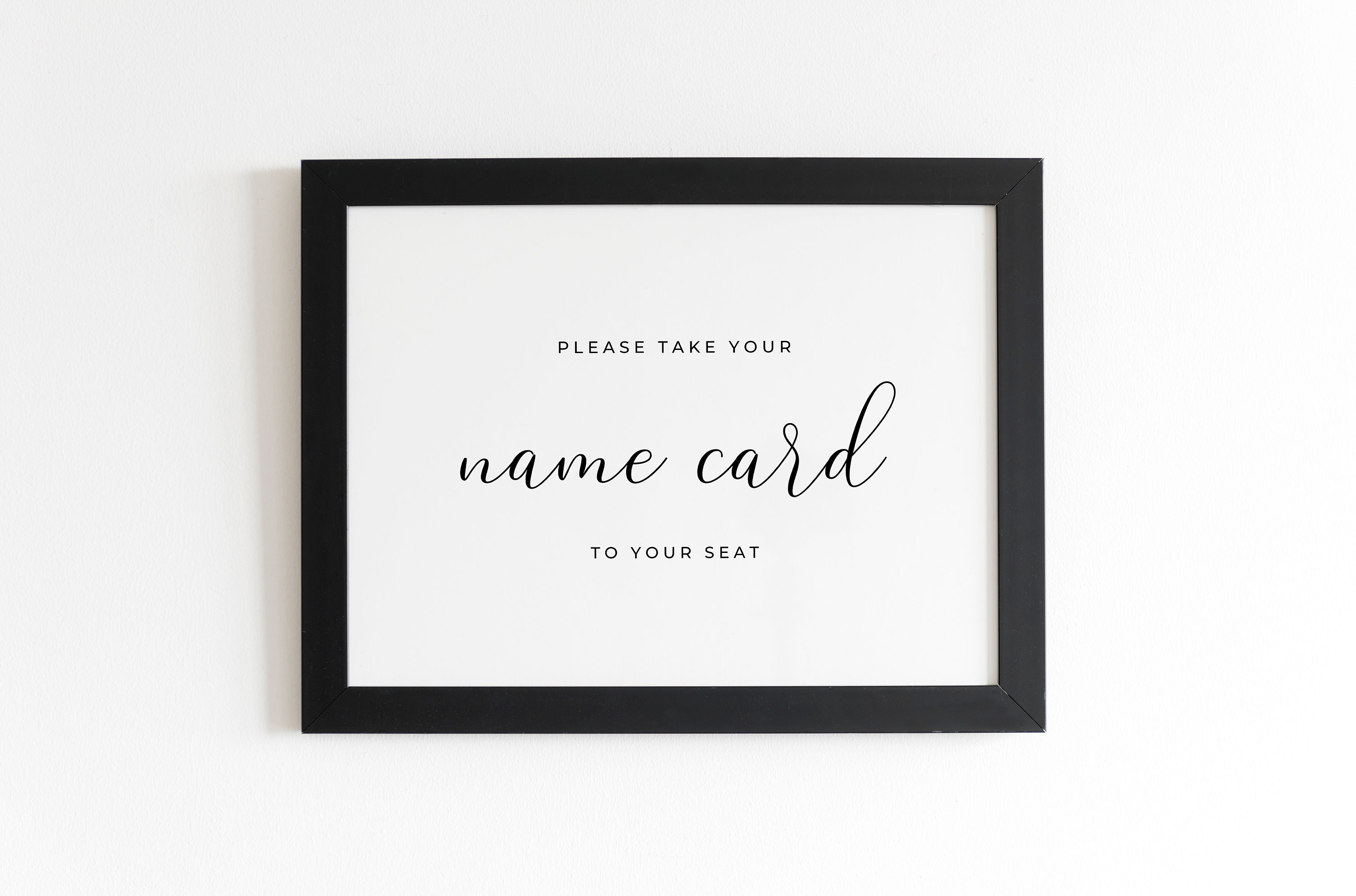 Please Take Your Name Card to Your Seat Printable Wedding | Etsy