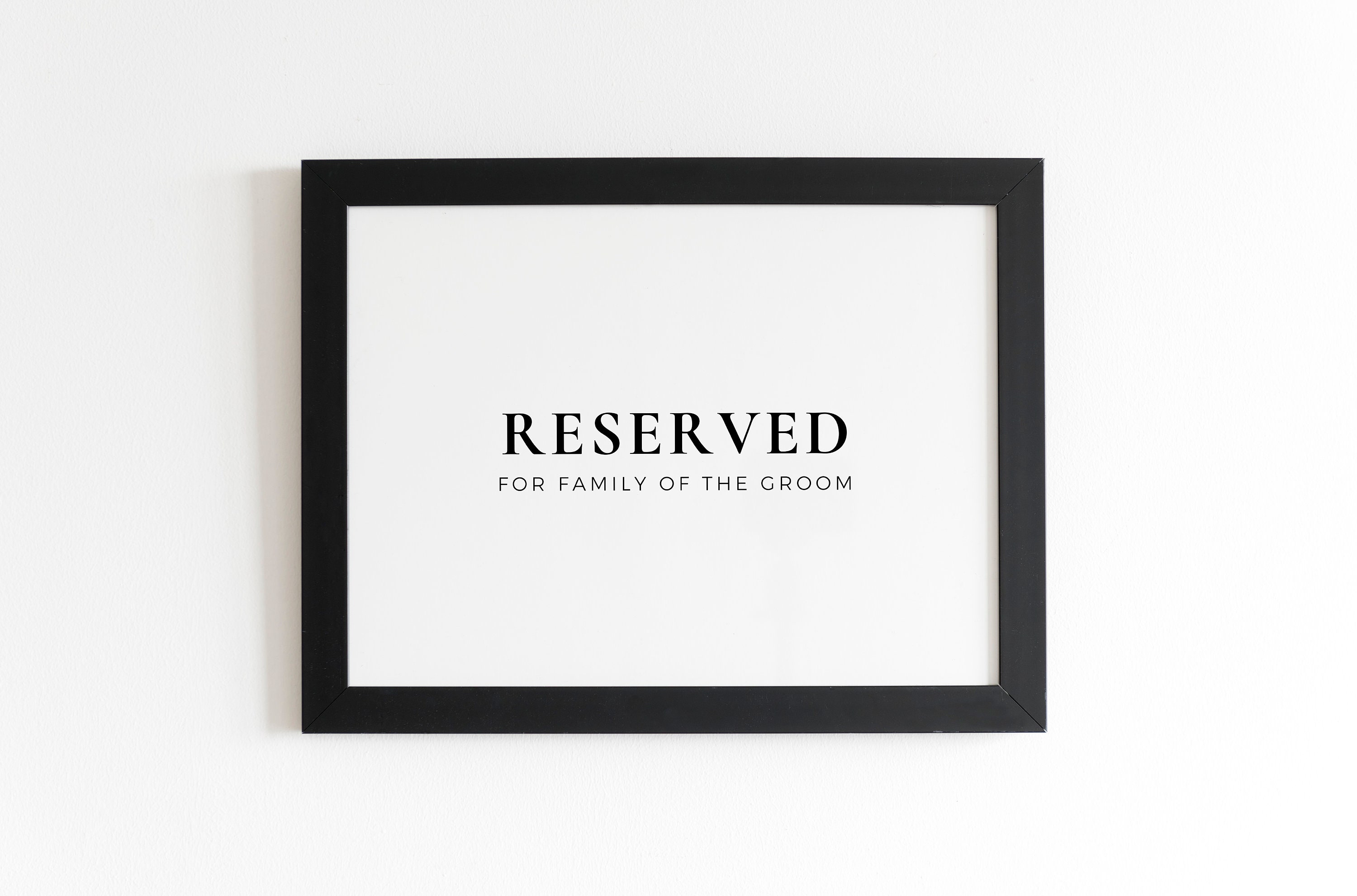 Printable Reserved Wedding Sign, Family of the Groom Reserved Row Sign ...