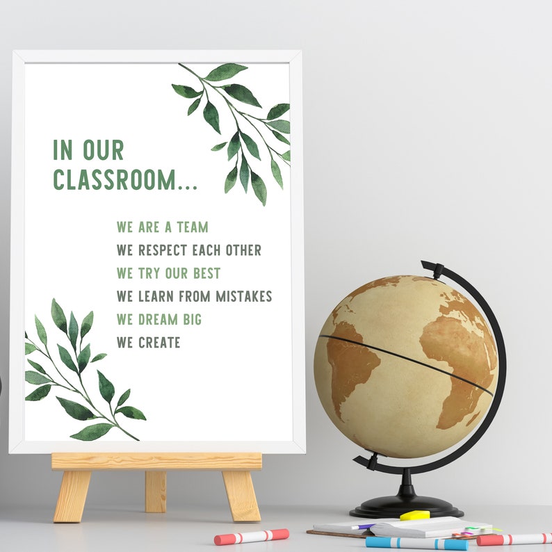 PRINTABLE in Our Classroom Wall Art Decoration Poster Size | Etsy