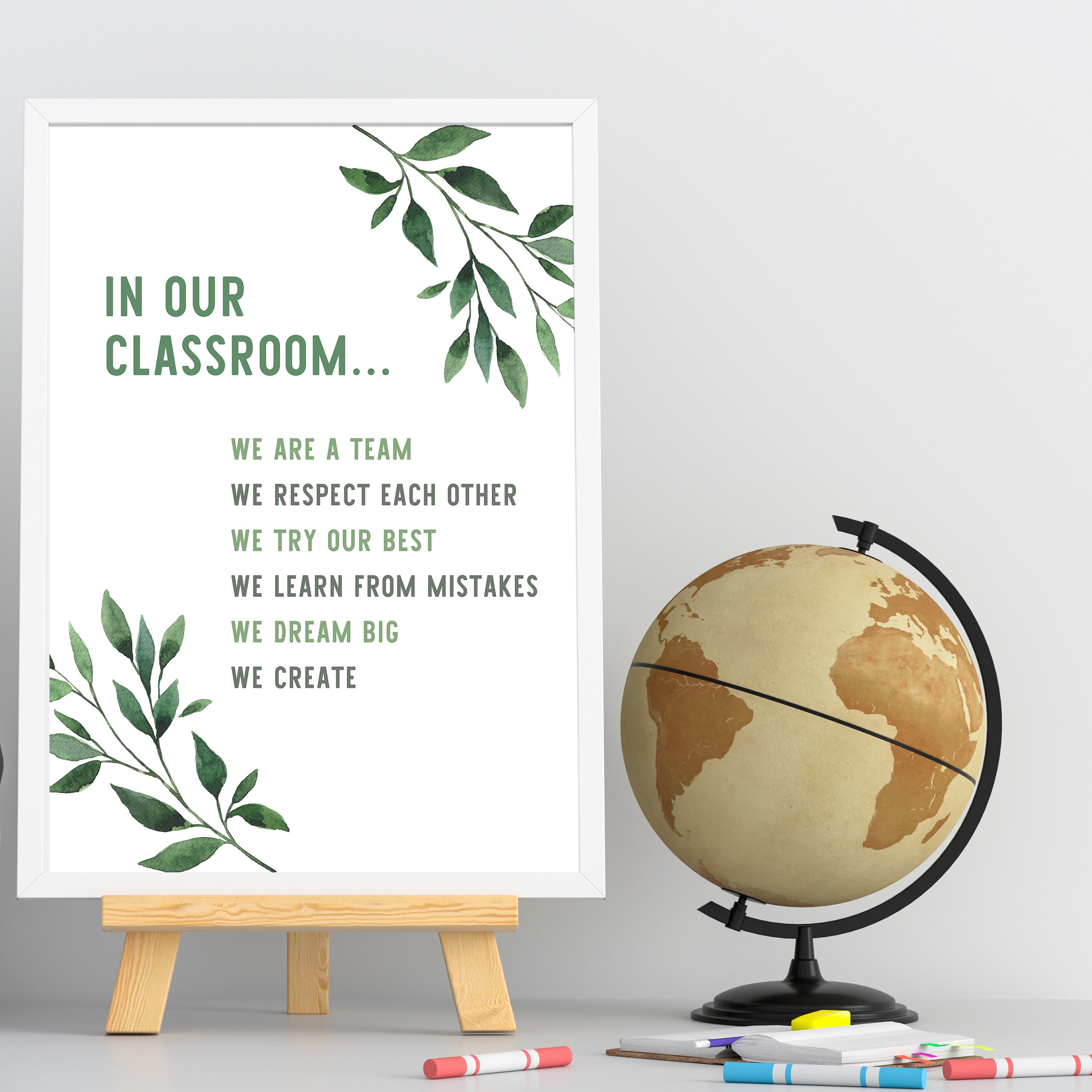 PRINTABLE in Our Classroom Wall Art Decoration Poster Size | Etsy