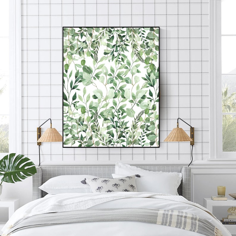 Printable Greenery Nature Poster, Minimalist Green Decor, Instant ...
