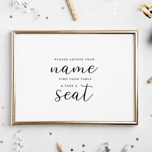 Find Your Table Sign, Please Locate Your Name Find Your Table and Take ...
