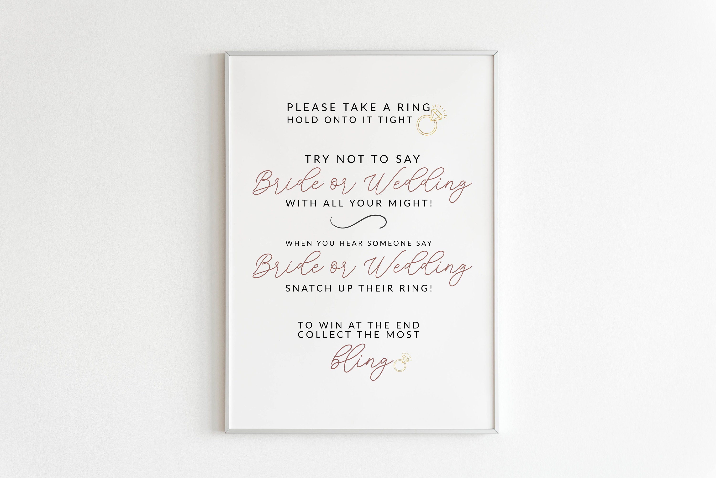 Please Take A Ring Hold Onto It Tight Bridal Shower Ring Game | Etsy