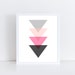 Printable Abstract Art Pink Triangles Office Decor Wall Art Baby Room ...