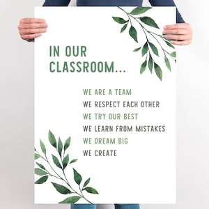 PRINTABLE in Our Classroom Wall Art Decoration Poster Size Large Print ...