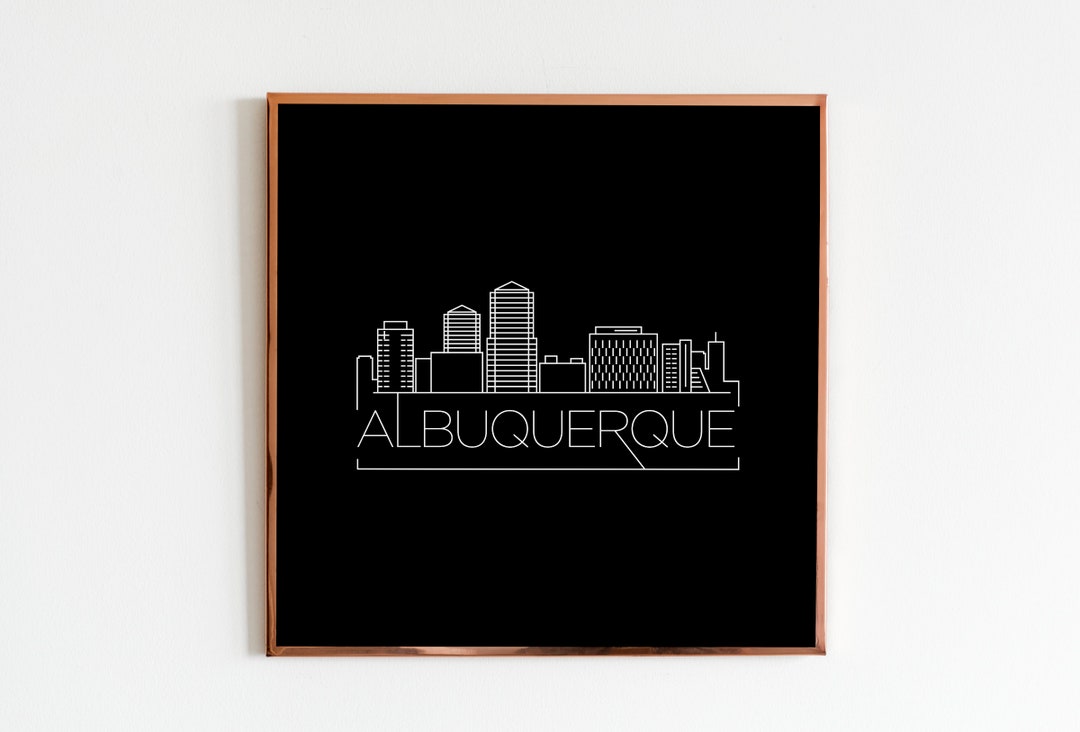 Albuquerque Skyline Digital Download, Albuquerque Christmas Gift Art ...