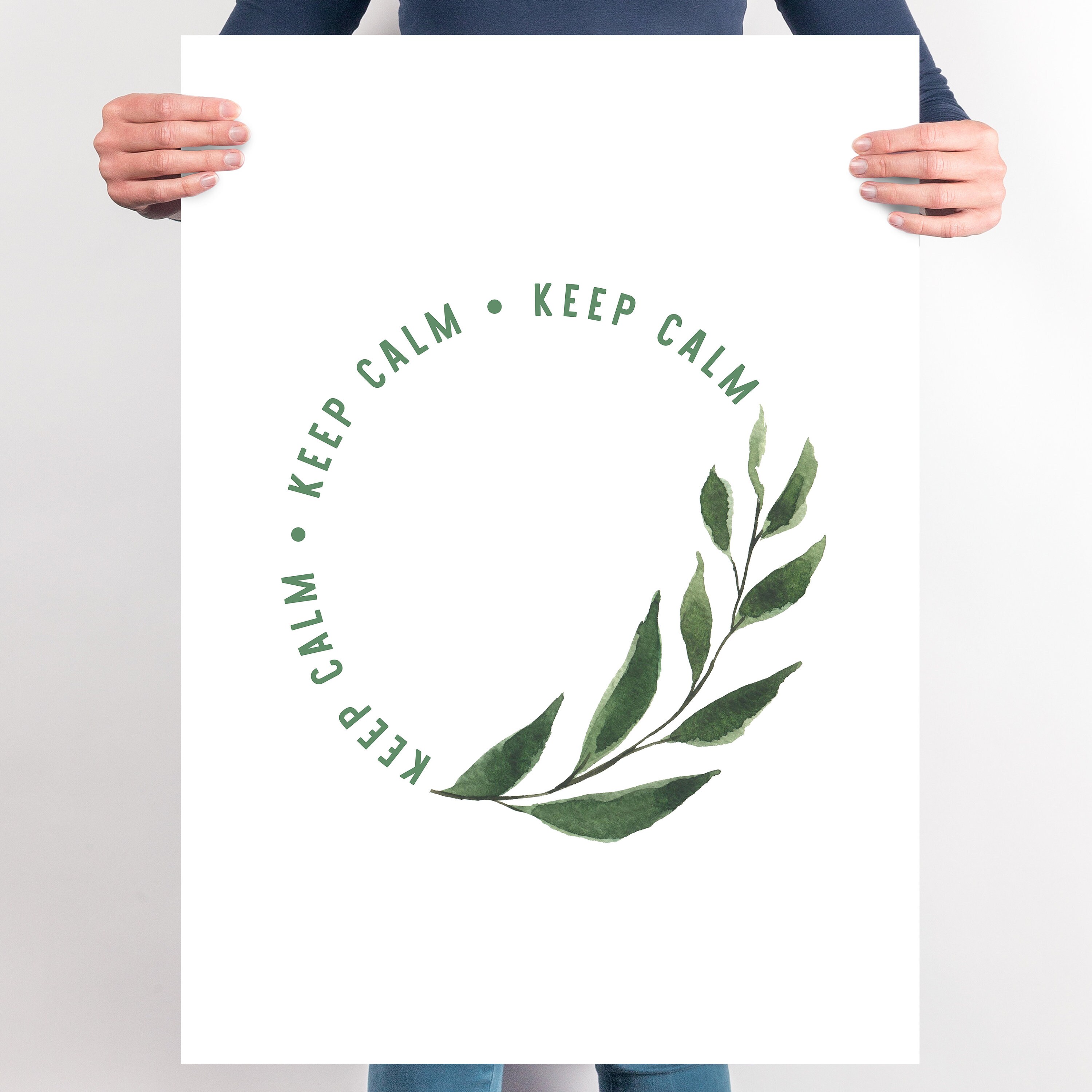 Calming Classroom Printable Art Keep Calm Eucalyptus Nature | Etsy