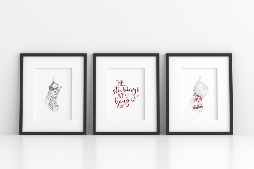 The Stockings Were Hung Printable Christmas Poster Set of 3 / Set of ...