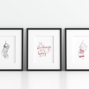 The Stockings Were Hung Printable Christmas Poster Set of 3 / Set of ...