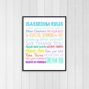 Teacher Classroom Rules, Classroom Wall Decoration, Teacher ...