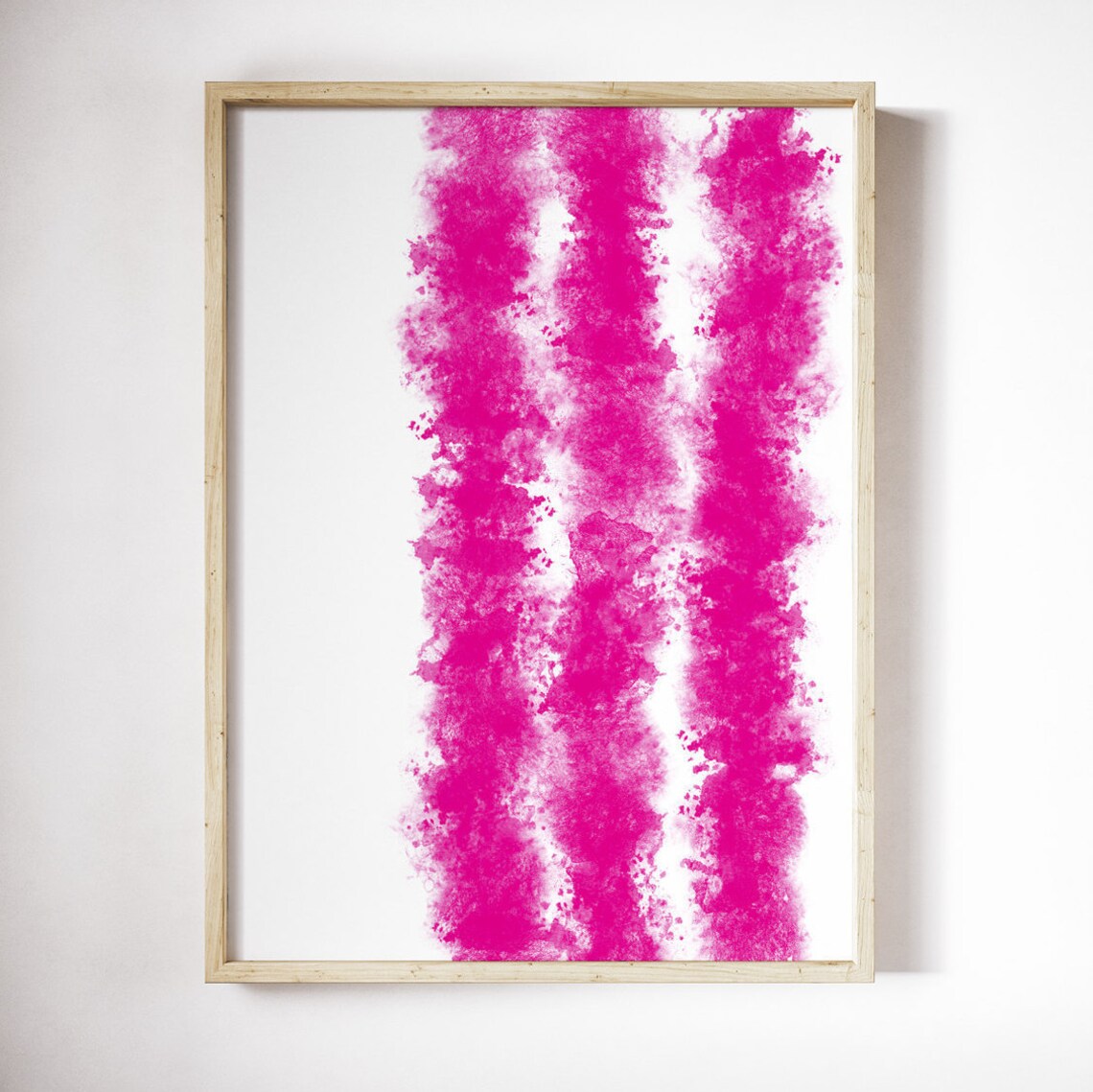 Printable Abstract Poster Large Wall Art Hot Pink Watercolor - Etsy
