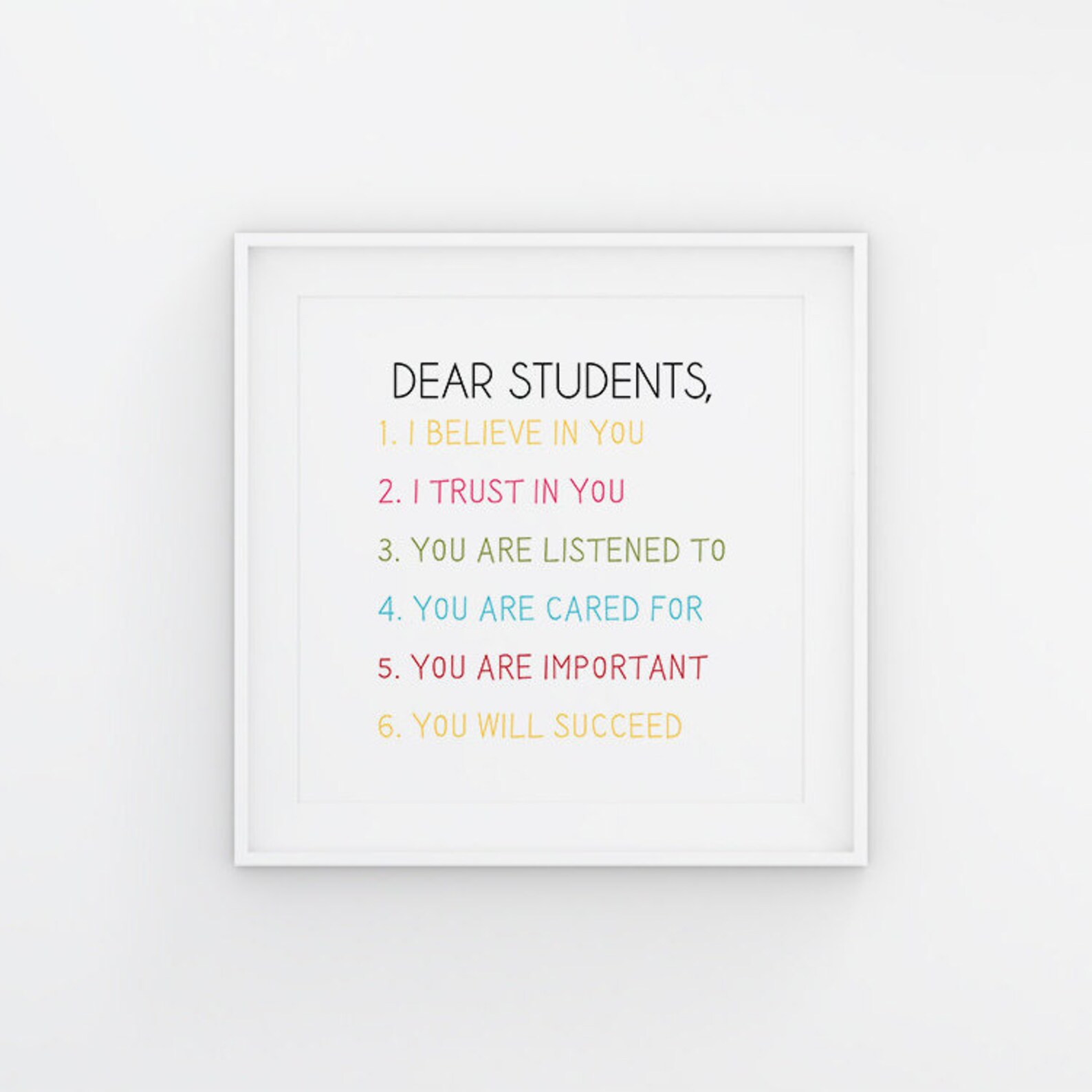 Large Classroom Printable Poster Wall Art Classroom Decor New Teacher ...