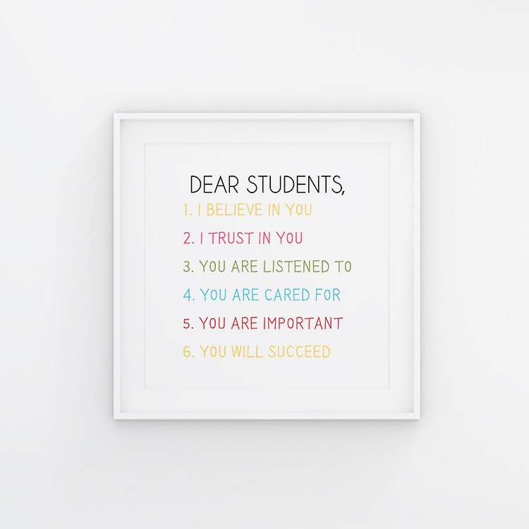 Large Classroom Printable Poster Wall Art Classroom Decor New Teacher ...