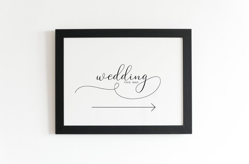 Wedding Directional Poster Printable Sign, Wedding Signage, Wedding ...