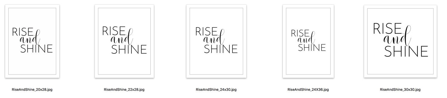 Rise and Shine PRINTABLE Poster Rise and Shine Print | Etsy