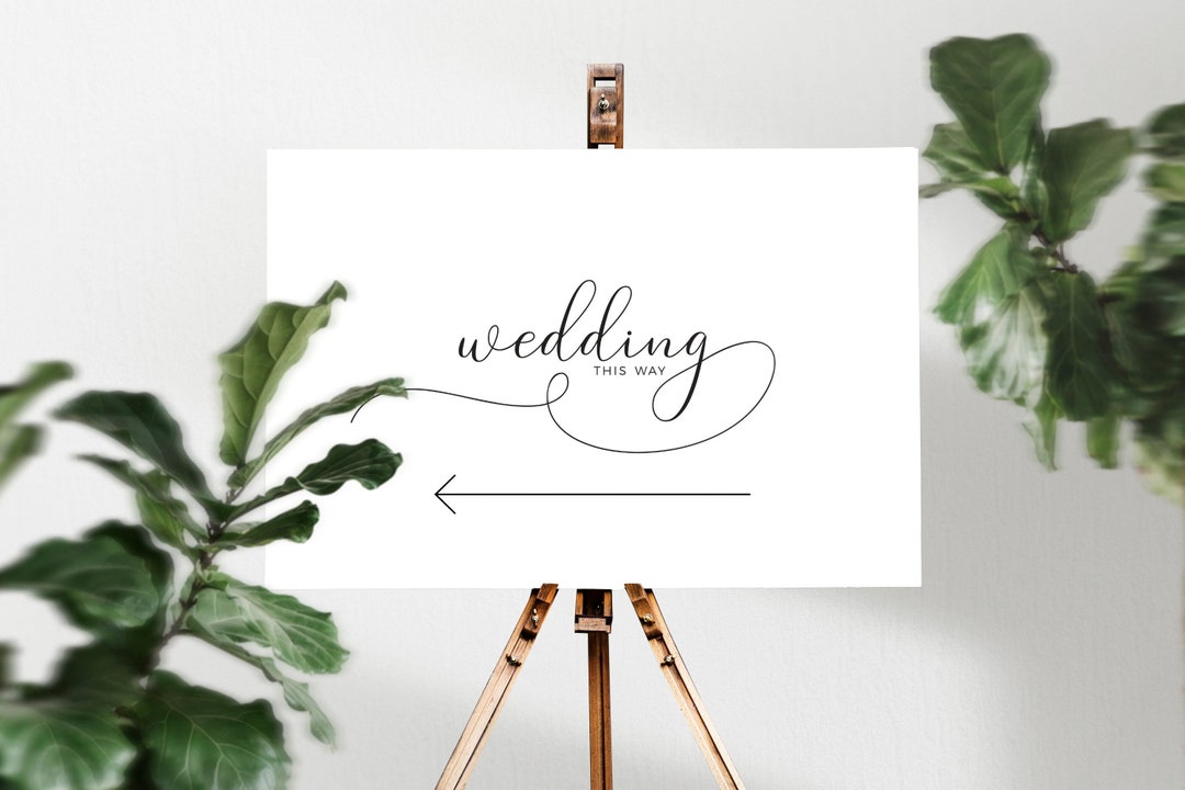 Wedding Directional Poster Printable Sign, Wedding Signage, Wedding ...