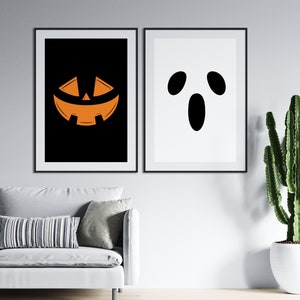 Halloween Ghost Face, Large Halloween Poster Decoration, Entry Wall ...