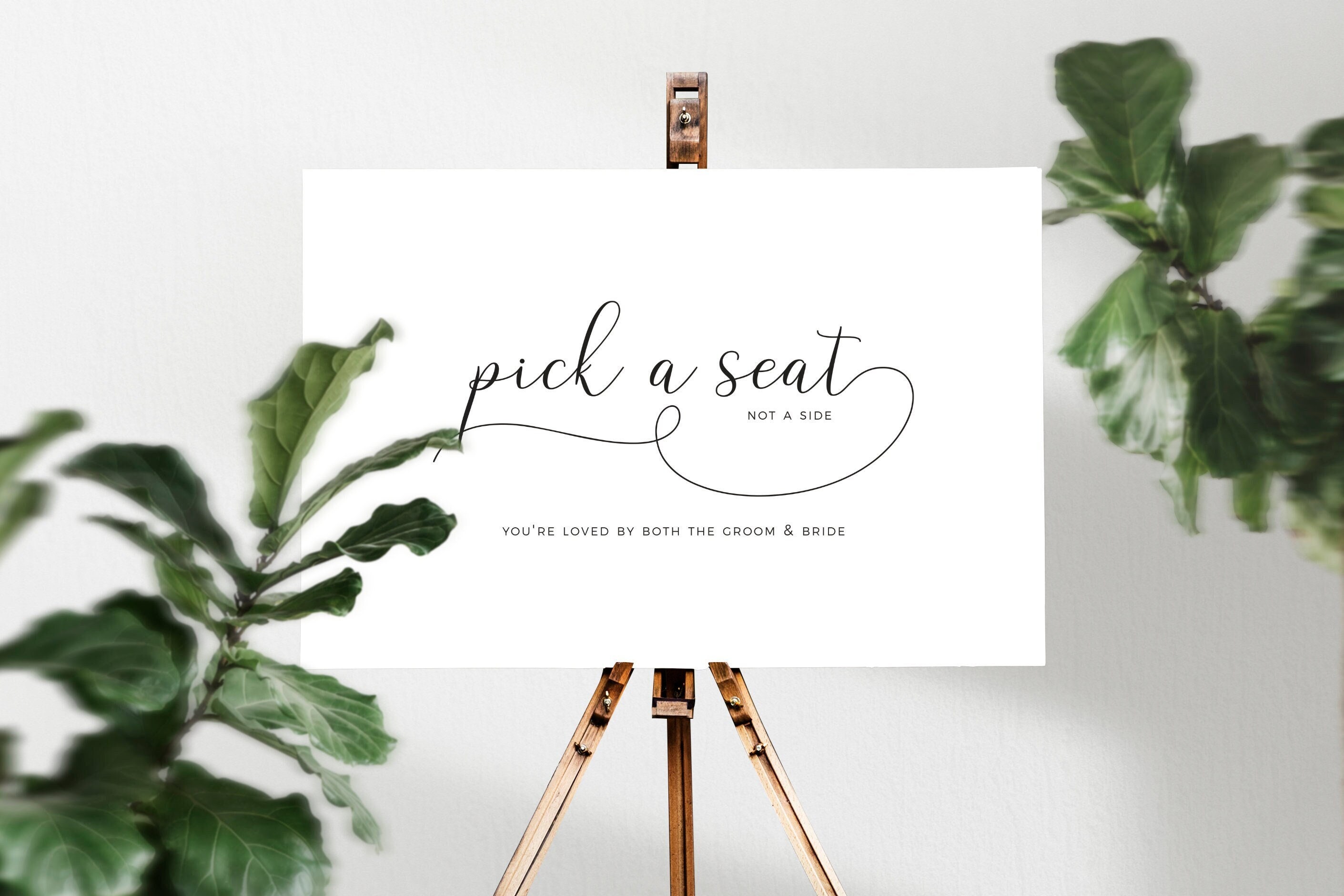 Pick a Seat Not A Side Horizontal Poster Printable Digital - Etsy