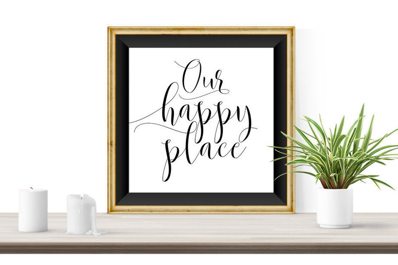 Our Happy Place Printable Kitchen Wall Art Digital Download - Etsy